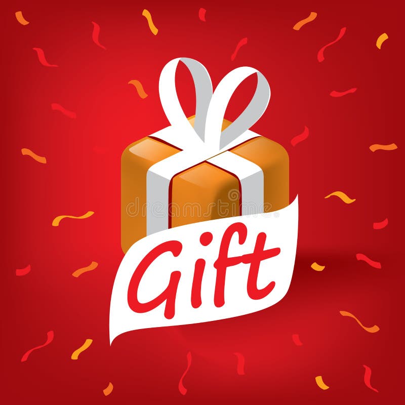 Vector logo gift stock vector. Illustration of happy - 125867972
