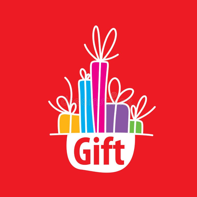 Vector logo gift stock vector. Illustration of color - 125868916
