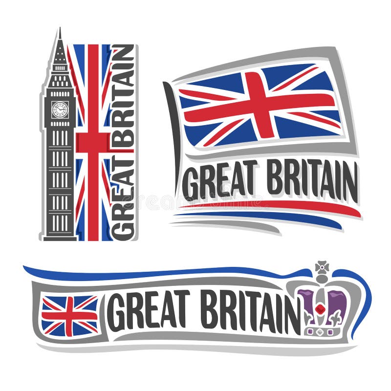 Vector Logo for Great Britain Stock Vector - Illustration of closeup ...