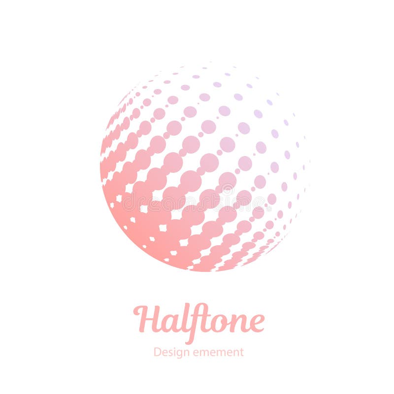 Vector Logo Halftone Design Element Stock Vector - Illustration of ...