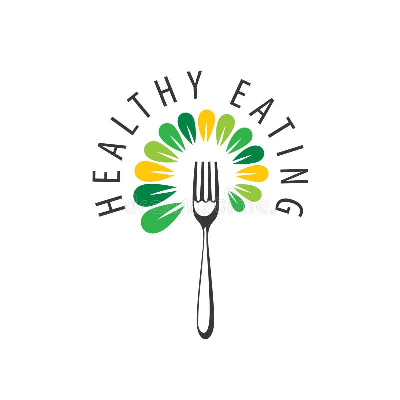 Vector logo healthy eating stock vector. Illustration of delicious ...