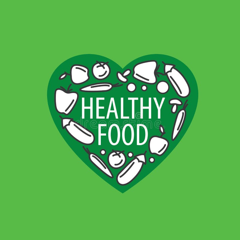 Vector logo healthy eating stock vector. Illustration of emblem - 126264418