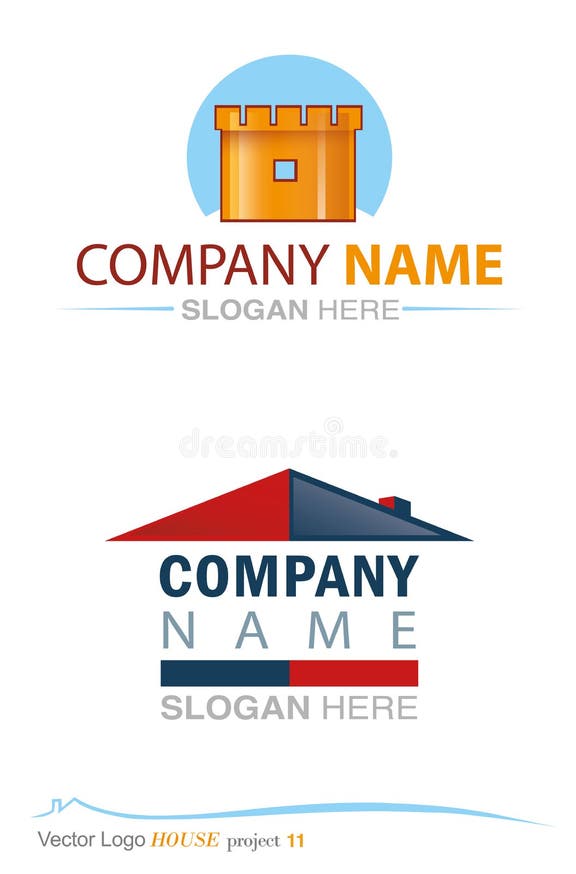 Vector Logo House Project 11 Stock Vector - Illustration of building ...