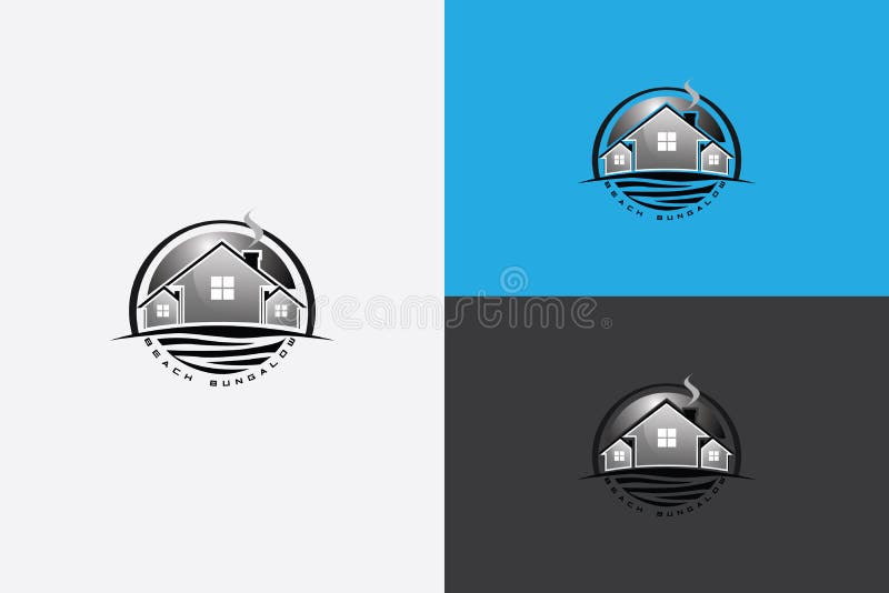 Logo Bungalow stock vector. Illustration of island, flower - 20008003