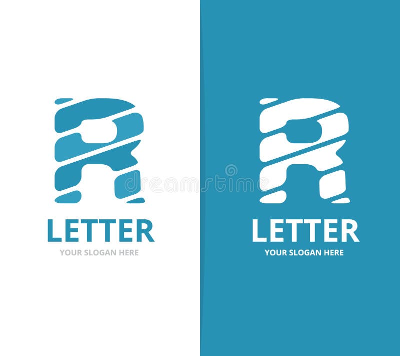 Unique Vector Letter R Logo Design Template. Stock Vector ...