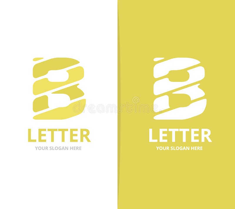 Unique Vector Letter B Logo Design Template. Stock Vector ...
