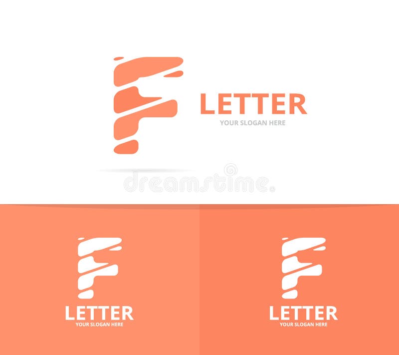 Unique Vector Letter F Logo Design Template. Stock Vector ...