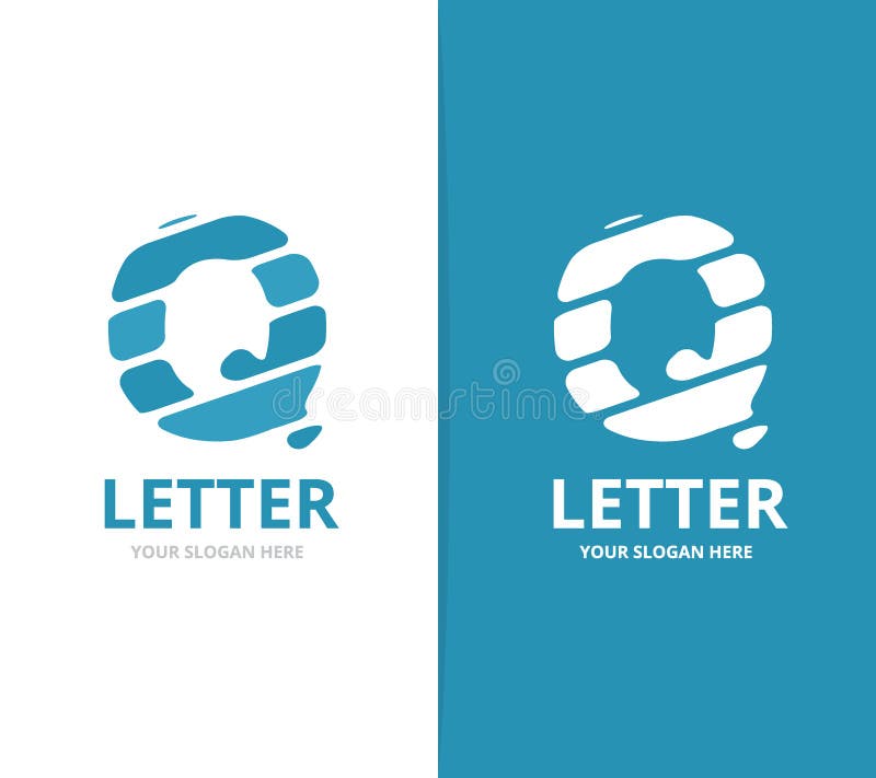 Unique Vector Letter Q Logo Design Template. Stock Vector ...
