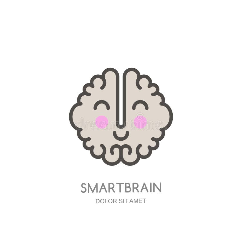 Emblem Brain. Symbol of Creative Ideas, Mind, Thinking Stock Vector ...