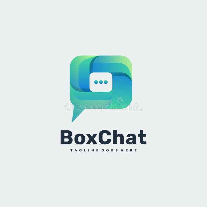 Box Chat Gradient Colorful stock vector. Illustration of communication ...