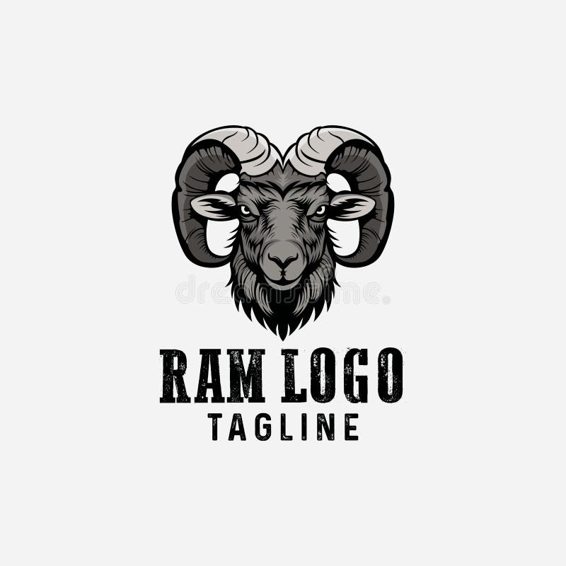 Vector Logo Illustration of Ram Stock Vector - Illustration of logo ...