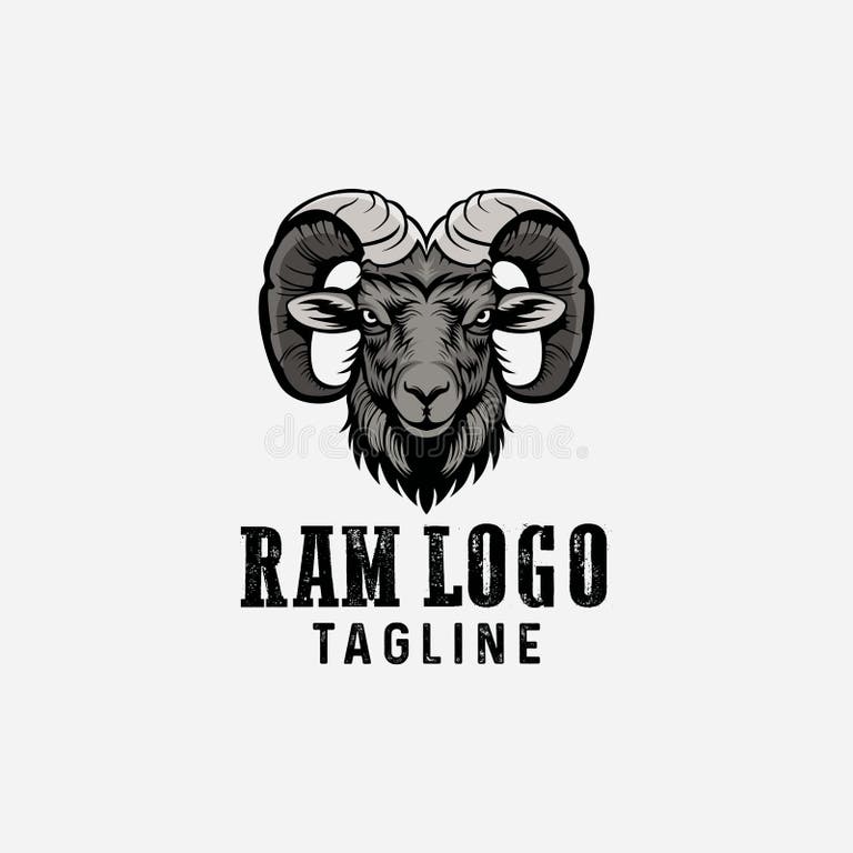 Vector Logo Illustration of Ram Stock Vector - Illustration of logo ...