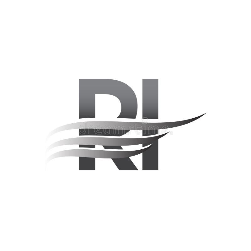 Vector Logo with Initials RI and Wing Symbol Stock Illustration ...