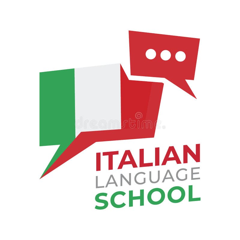 Vector Logo of the Italian Language School Stock Vector - Illustration ...