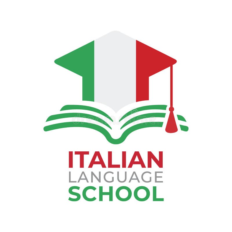 Vector Logo of the Italian Language School Stock Vector - Illustration ...