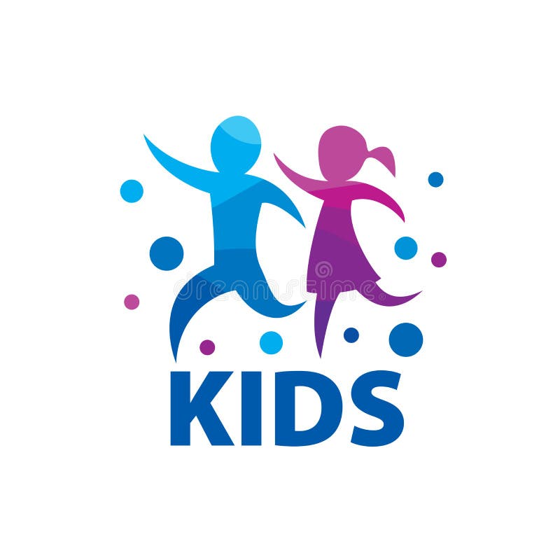 Vector logo kids stock vector. Illustration of icon - 125825457
