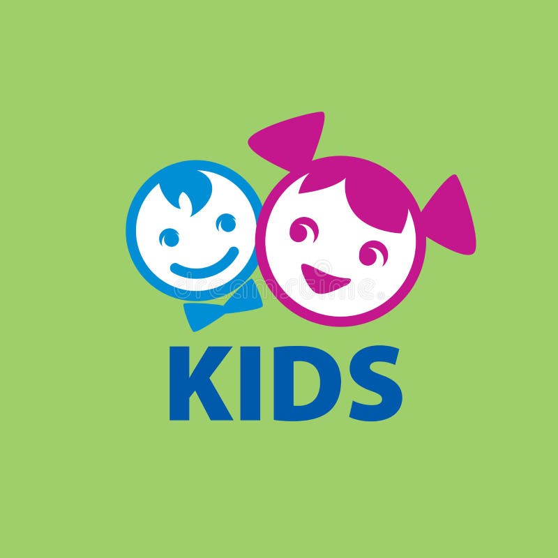 Vector logo kids stock vector. Illustration of children - 125825482