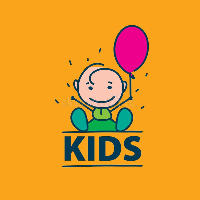 Vector logo kids stock vector. Illustration of children - 125825650
