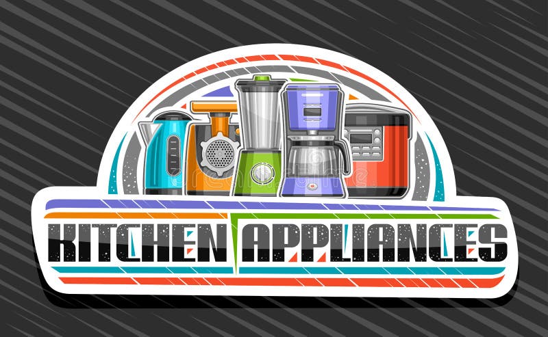 Vector Logo for Kitchen Appliances Stock Vector - Illustration of ...