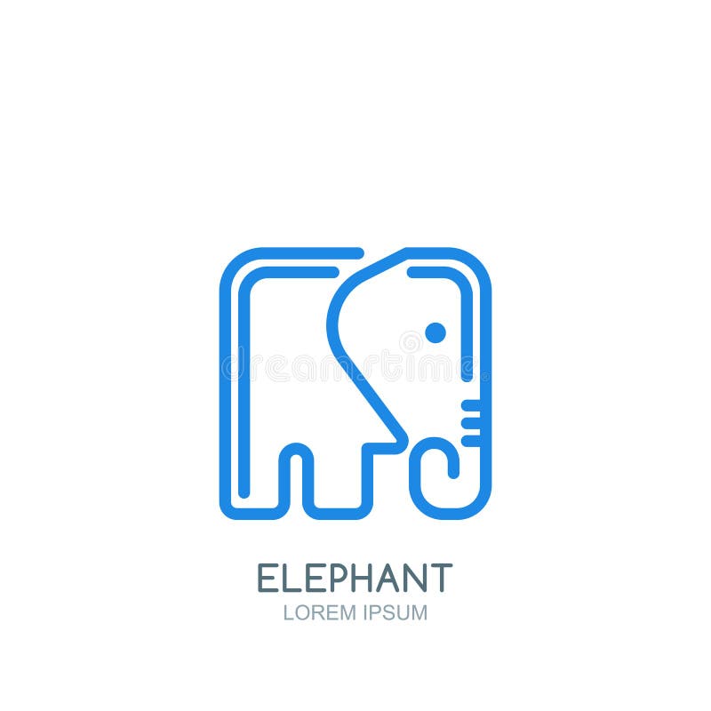 Vector Logo, Label or Emblem Design Template with Linear Style Square ...