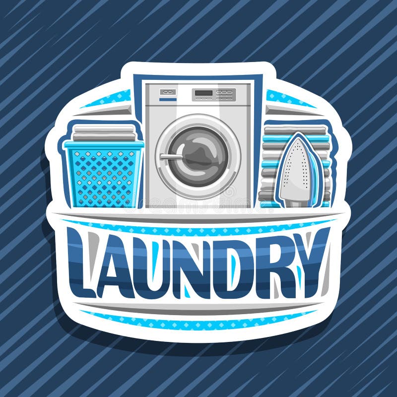 Washing Clothes Logo Icon Vector of Laundry Service Design Stock Vector ...