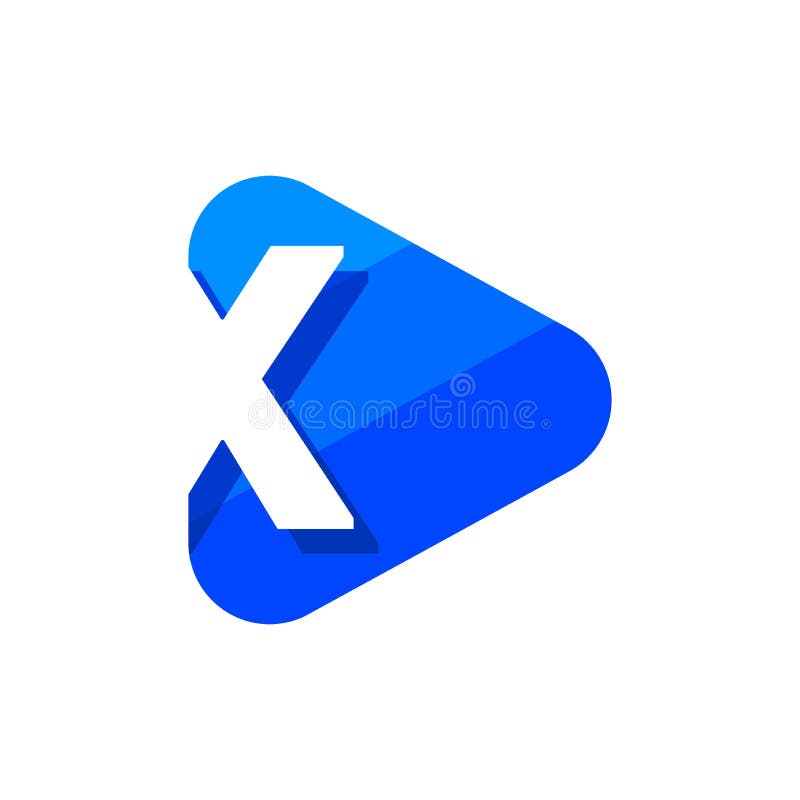 Vector Logo Letter X Triangle Stock Vector - Illustration of initial ...