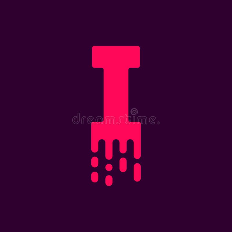Dripping Vector Logo Letter I Stock Vector - Illustration of branding ...