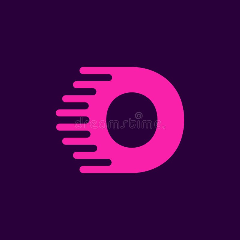 Vector Logo Letter O Speed stock vector. Illustration of modern - 120652658