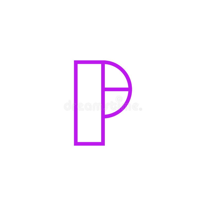 Vector Logo Letter Pink Line P Stock Vector - Illustration of modern ...