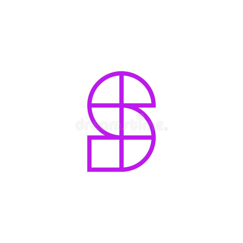 Vector Logo Letter Pink Line S Stock Vector - Illustration of template ...