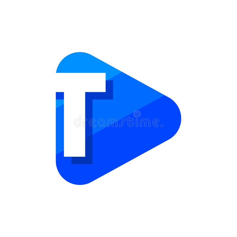 Vector Logo Letter T Triangle Stock Vector - Illustration of sign ...