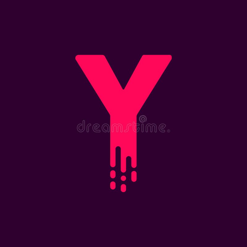 Dripping Vector Logo Letter Y Stock Vector - Illustration of company ...