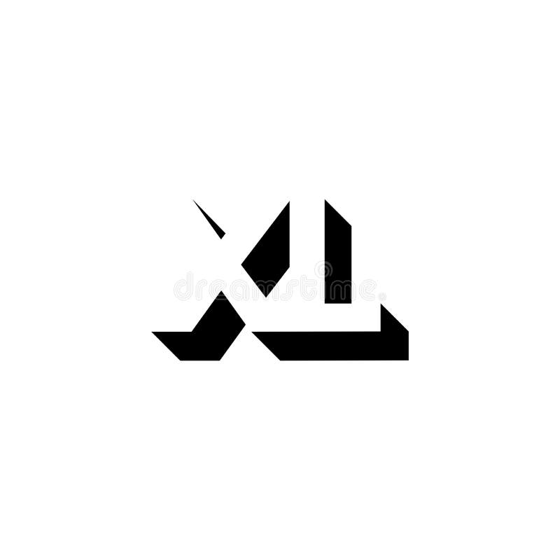 Vector Logo Letters XL Long Shadow Stock Vector - Illustration of ...