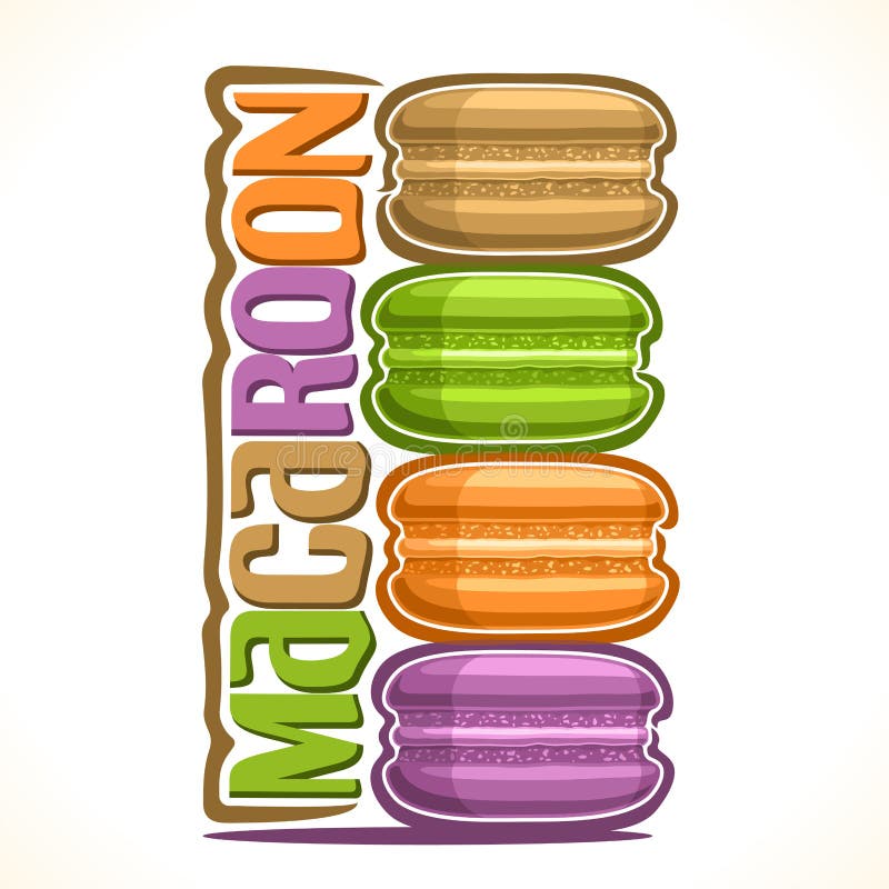 Vector logo for Macaroon stock vector. Illustration of font - 104663714