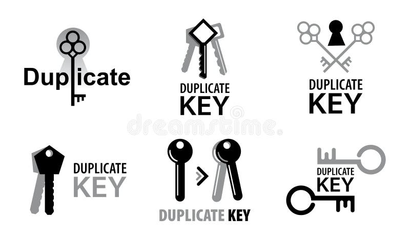 Vector Logo of Making and Duplicate Keys Stock Vector - Illustration of ...