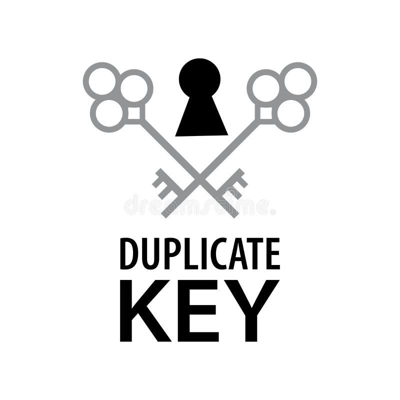 Vector Logo of Making and Duplicate Keys Stock Vector - Illustration of ...