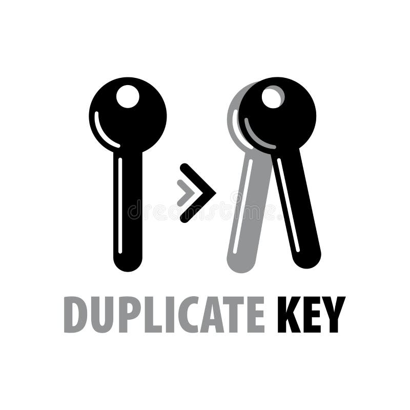 Vector Logo of Making and Duplicate Keys Stock Vector - Illustration of ...
