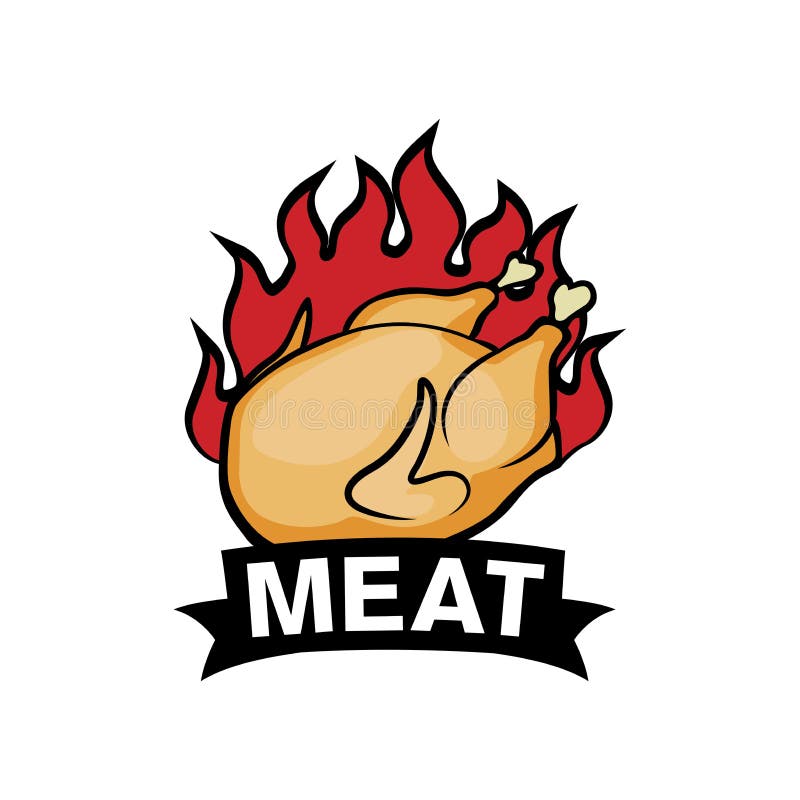 Vector Logo of a Meat Shop and Restaurant Stock Vector - Illustration ...