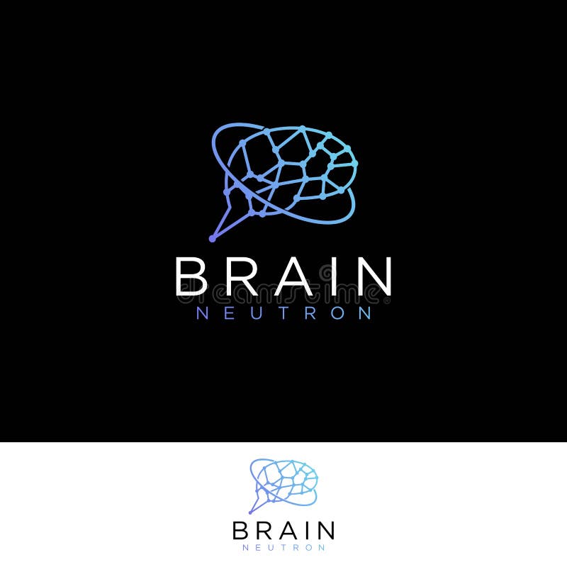 Vector Logo of a Modern Neuron or Brain Stock Vector - Illustration of ...