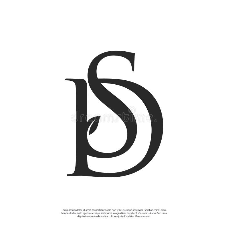 Vector Logo Monogram Letters DS Luxury Style Stock Vector ...
