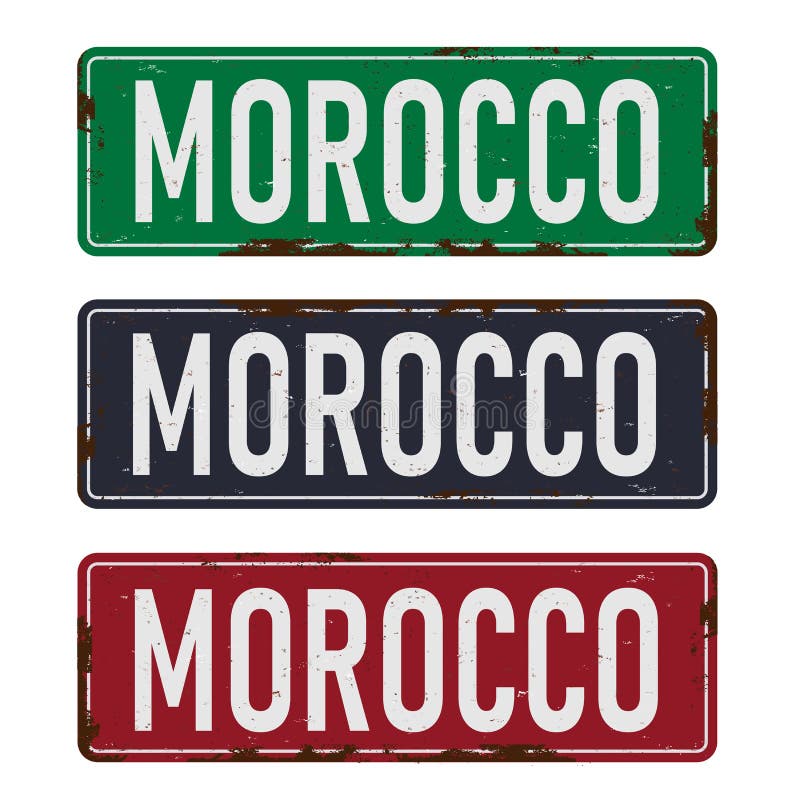 Vector Logo for Morocco Country, Symbol White Background. Stock Vector ...