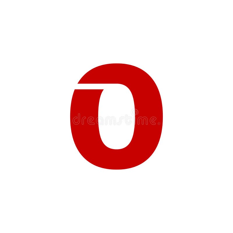 Vector Logo Number 0 Red stock vector. Illustration of typography ...