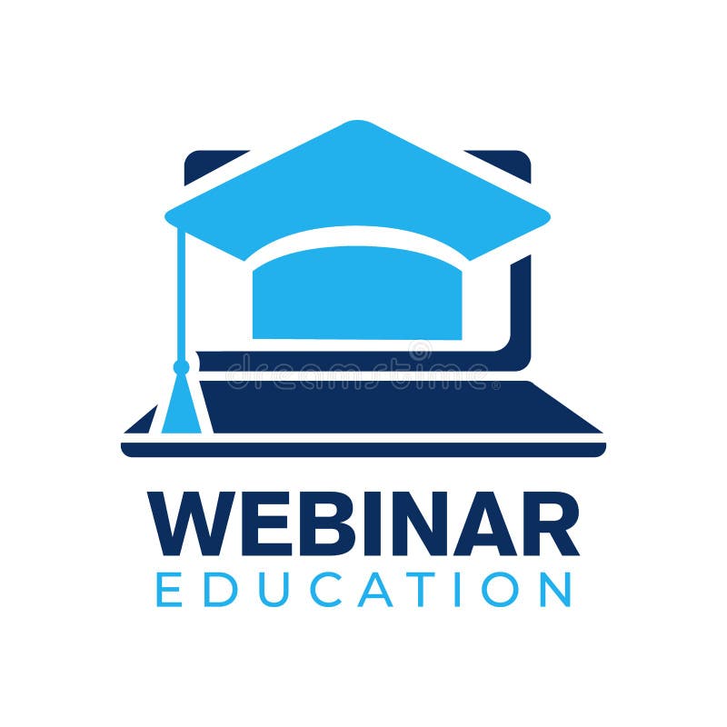 Vector Logo of Online Webinar and Education Stock Vector - Illustration ...