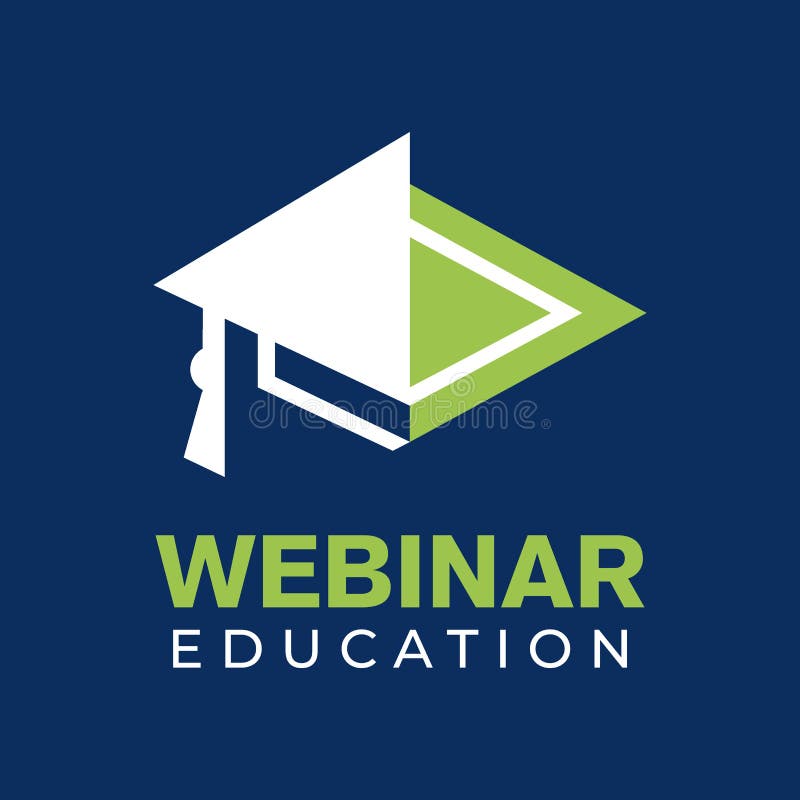 Vector Logo of Online Webinar and Education Stock Vector - Illustration ...