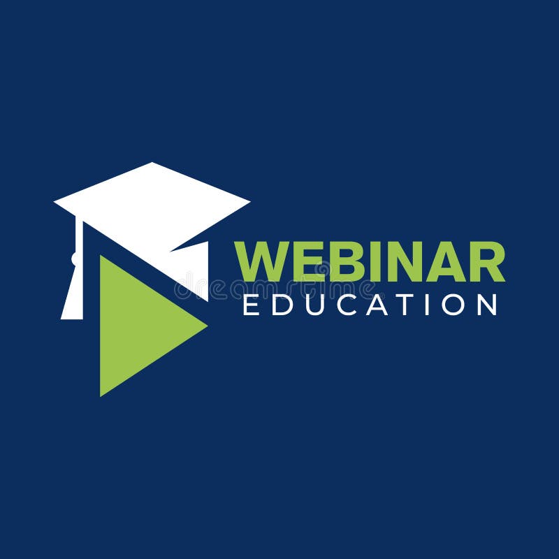 Vector Logo of Online Webinar and Education Stock Vector - Illustration ...