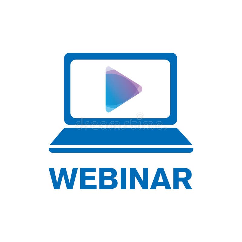 Vector Logo for Online Webinar, Web Conference Stock Illustration ...