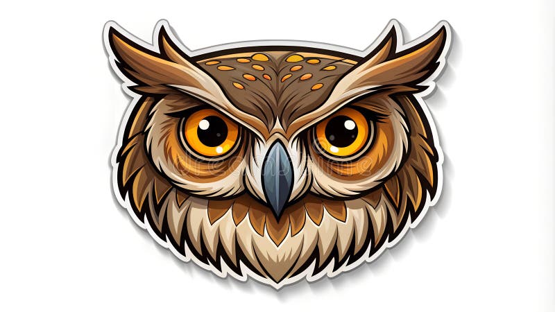 Vector Logo Owl. Owl Icon. Owl Head Stock Illustration - Illustration ...