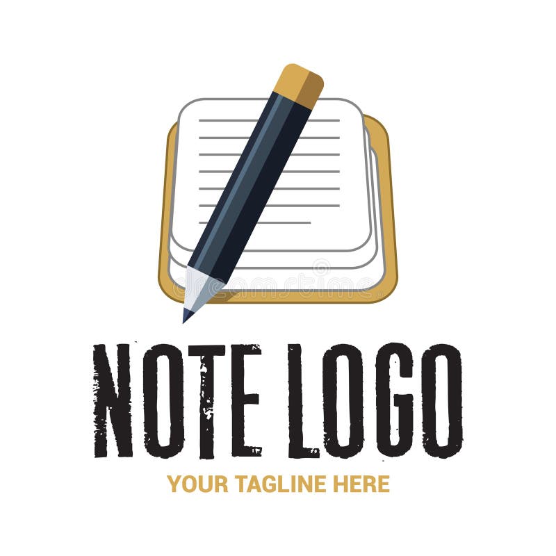 Vector Logo Pencil Writes a Note. Can Be Used for Writer Logo or ...