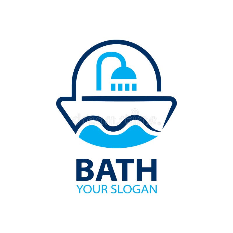 Vector Logo of Plumbing, Baths and Showers Stock Vector - Illustration ...