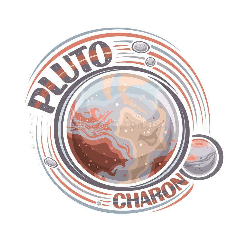 Vector logo for Pluto stock vector. Illustration of charon - 305572713
